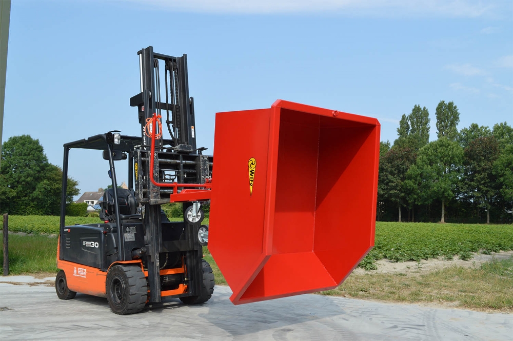 Kippcontainer (auf Gabeln)