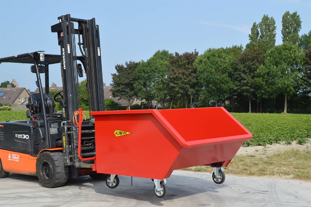 Kippcontainer (auf Gabeln)